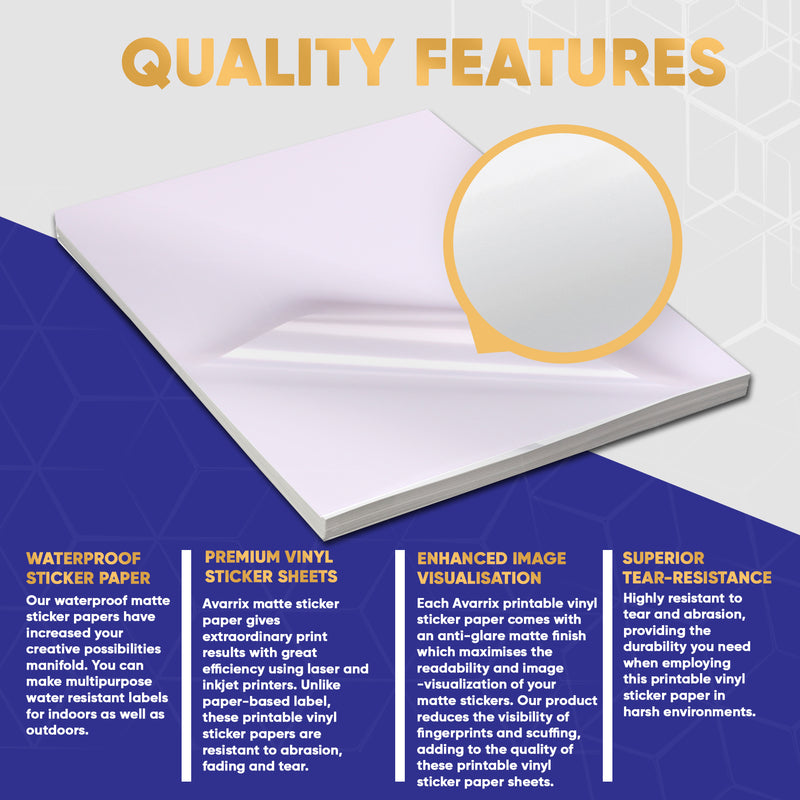 Printable Vinyl Sticker A3 Paper | Vinyl A3 Paper | Avarrix Pty Ltd