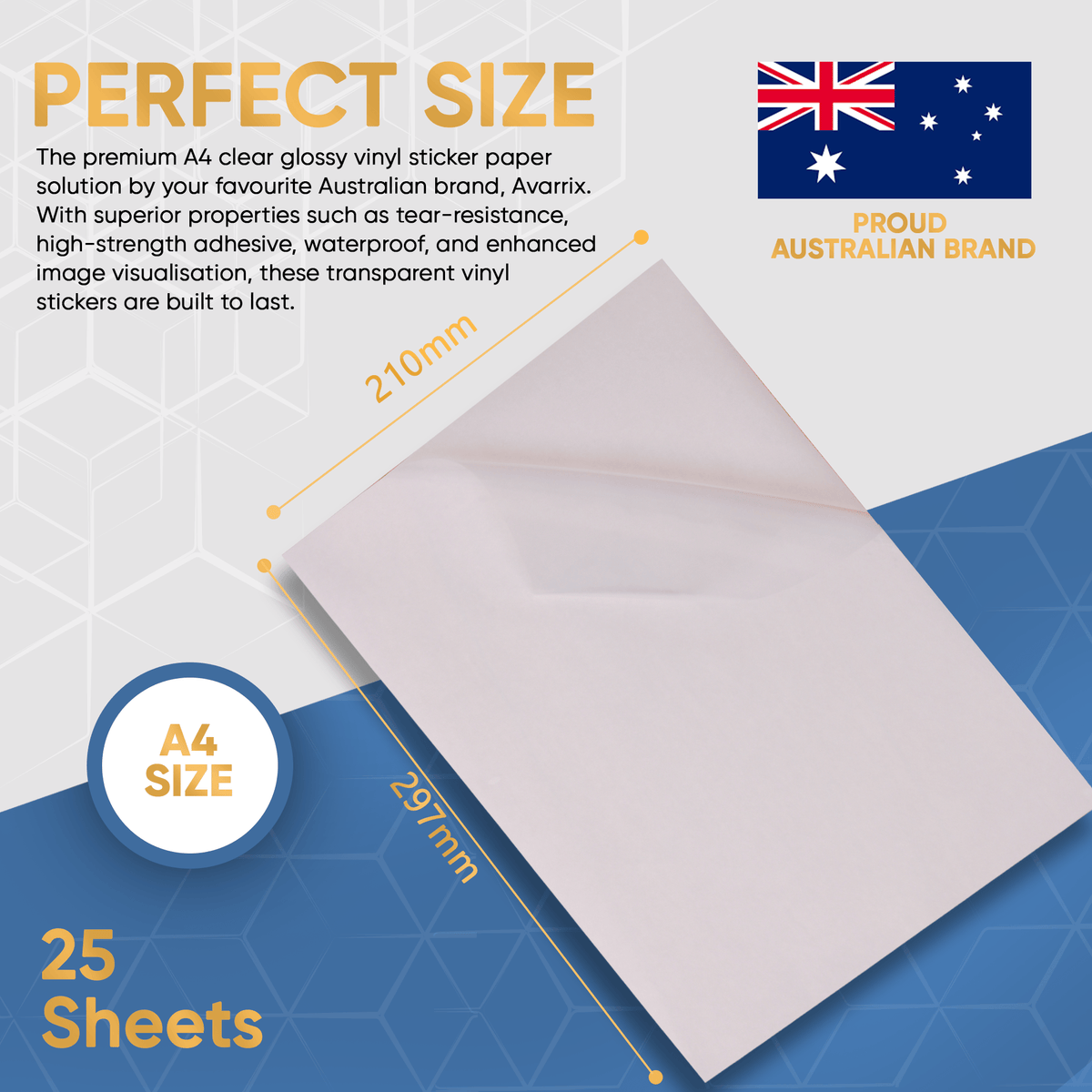 Transparent Clear Vinyl Sticker Paper A4 | Laser | Avarrix – Avarrix ...