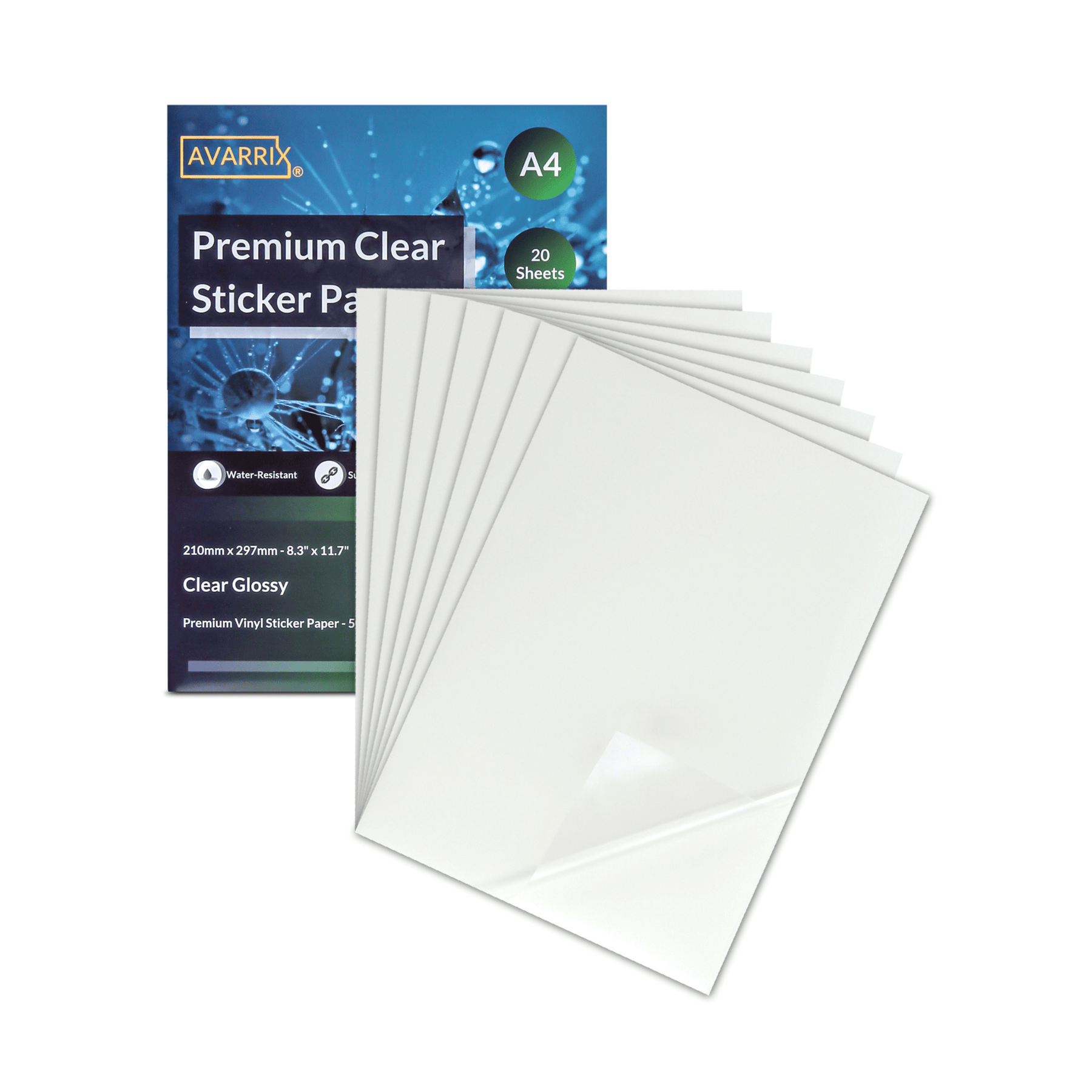 Transparent Clear Vinyl Sticker Paper A4 | Laser | Avarrix – Avarrix ...